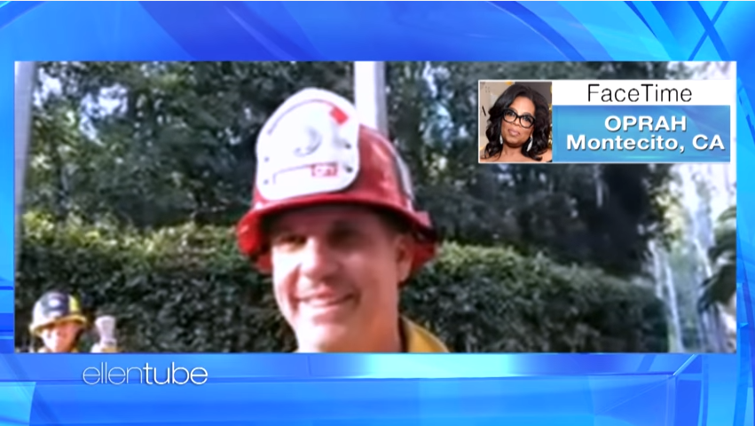Oprah and Ellen ran into Ventura City Fire in Montecito