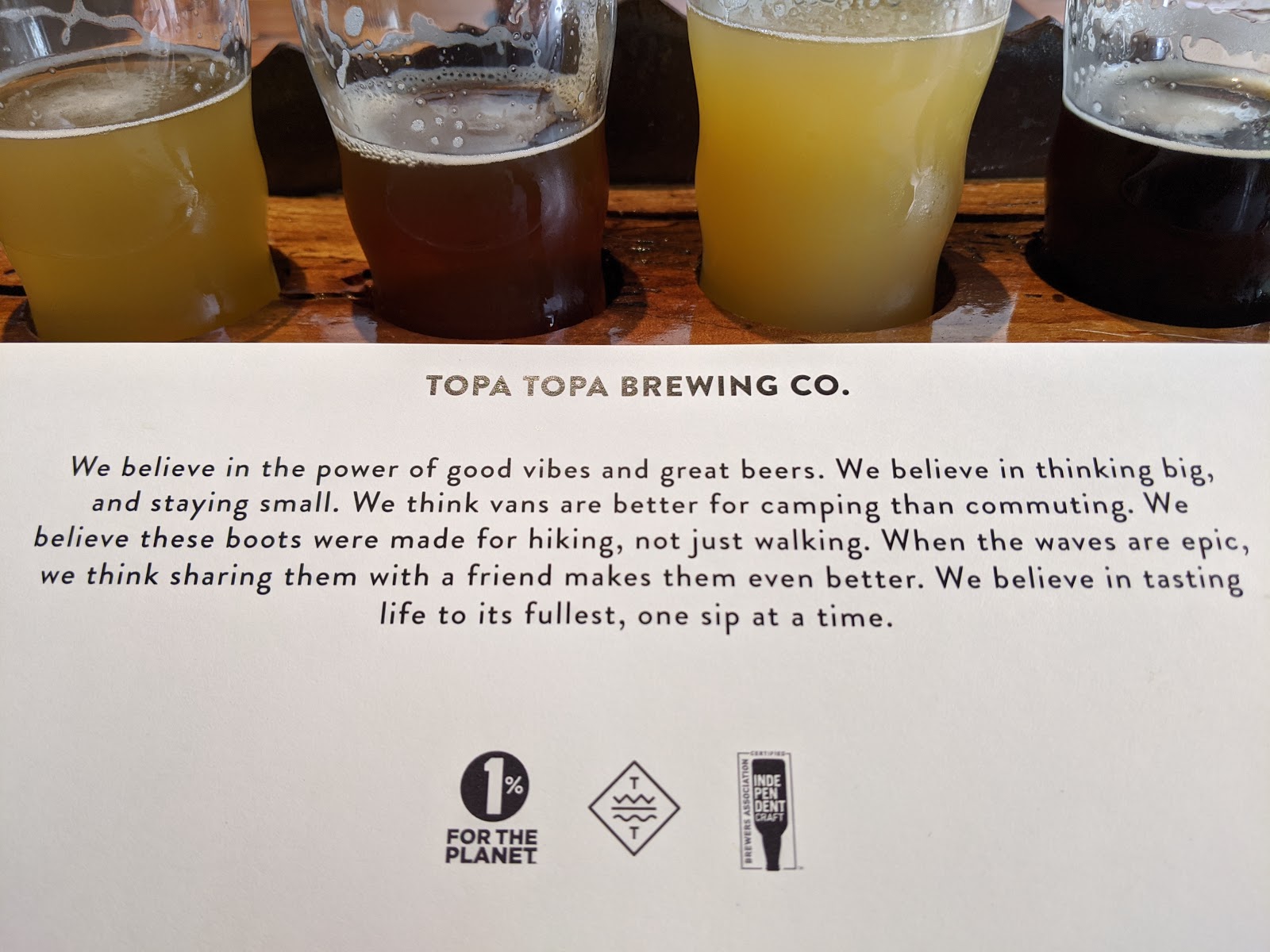 Topa Topa Brewing Co. in Ventura CA